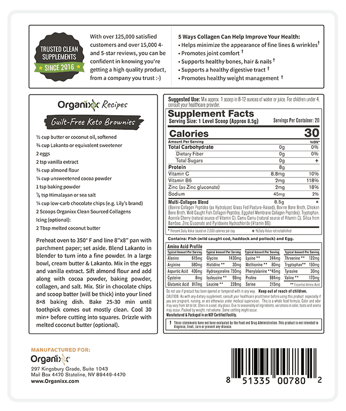 Clean Sourced Collagens - Buy 2 Get 1 Free | Organixx